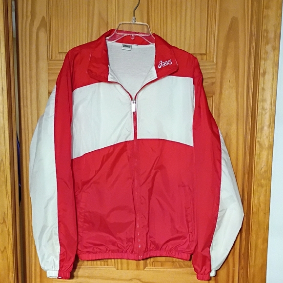 Asics | Jackets & Coats | Vintage Asics Mens Red And White Jacket ...